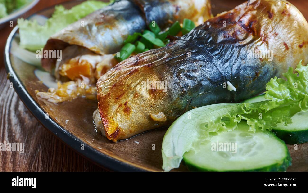 Nigerian Fish Rolls, African mackerel roll Stock Photo - Alamy