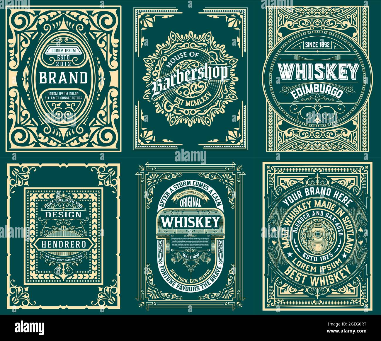 Set of 6 labels. Western style Stock Vector Image & Art - Alamy