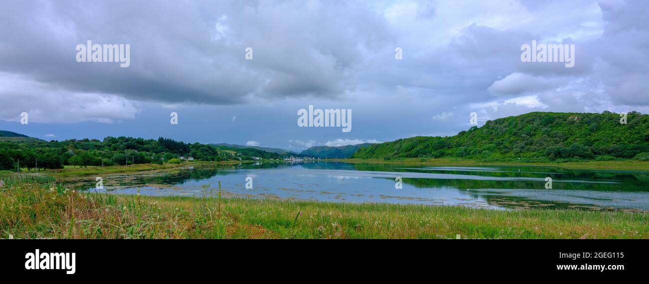 Craignish, Scotland - August 6, 2021: Stormy skies over Sound of Jura ...