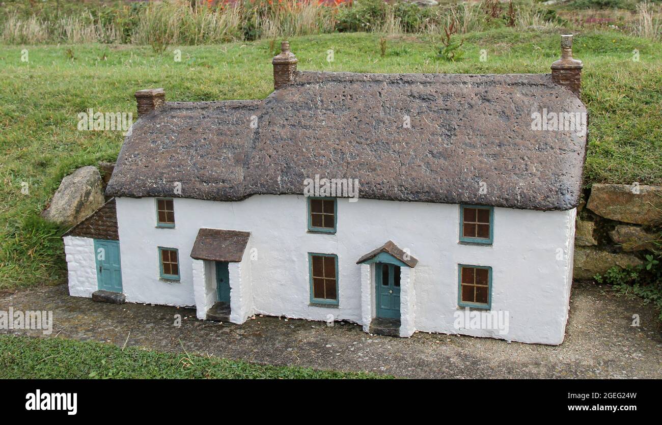 A Model of a Traditional Rural Farming Cottage Stock Photo - Alamy