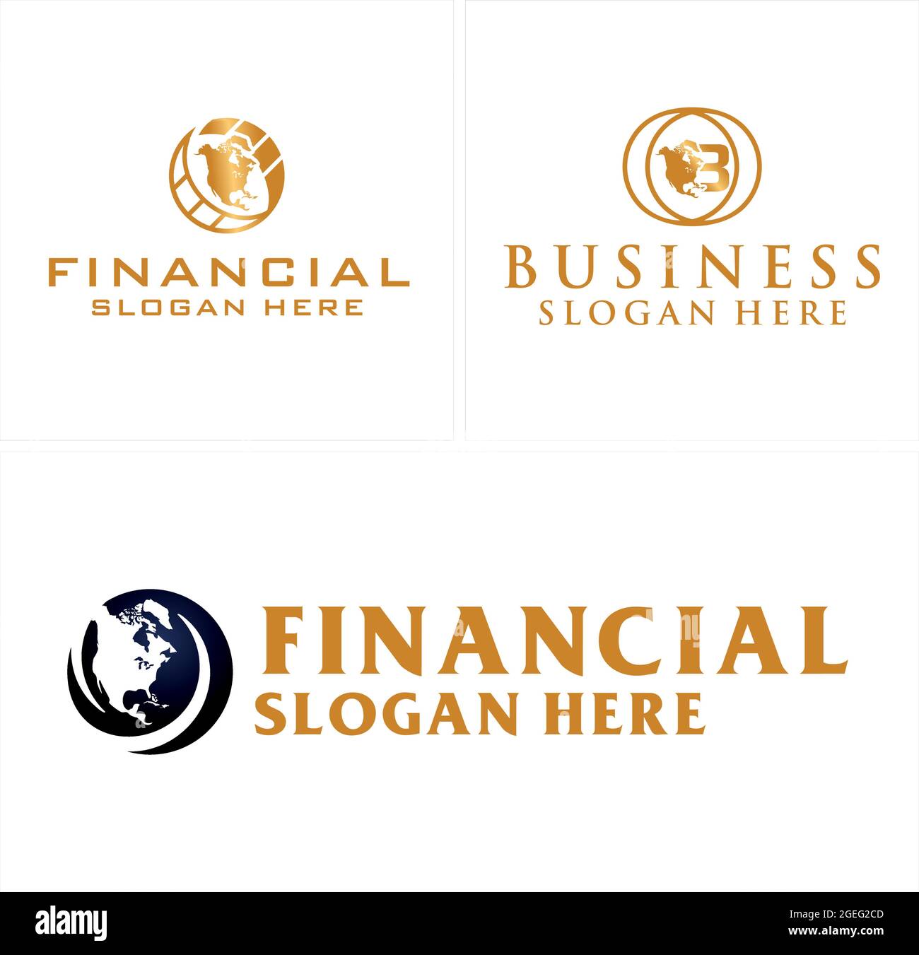 Business financial logo design Stock Vector Image & Art - Alamy