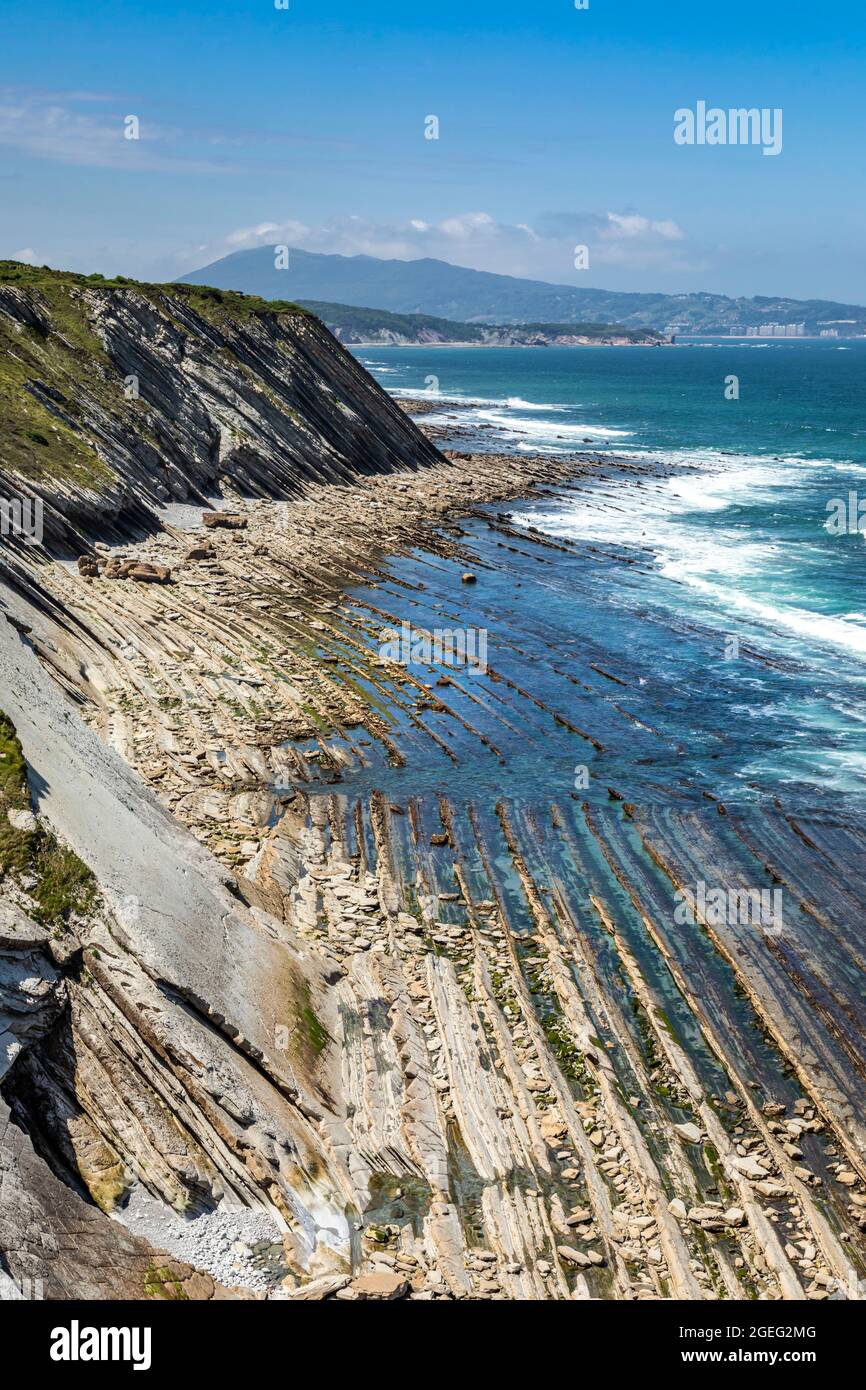 Urrugne (south western France): landscape of the protected area ...