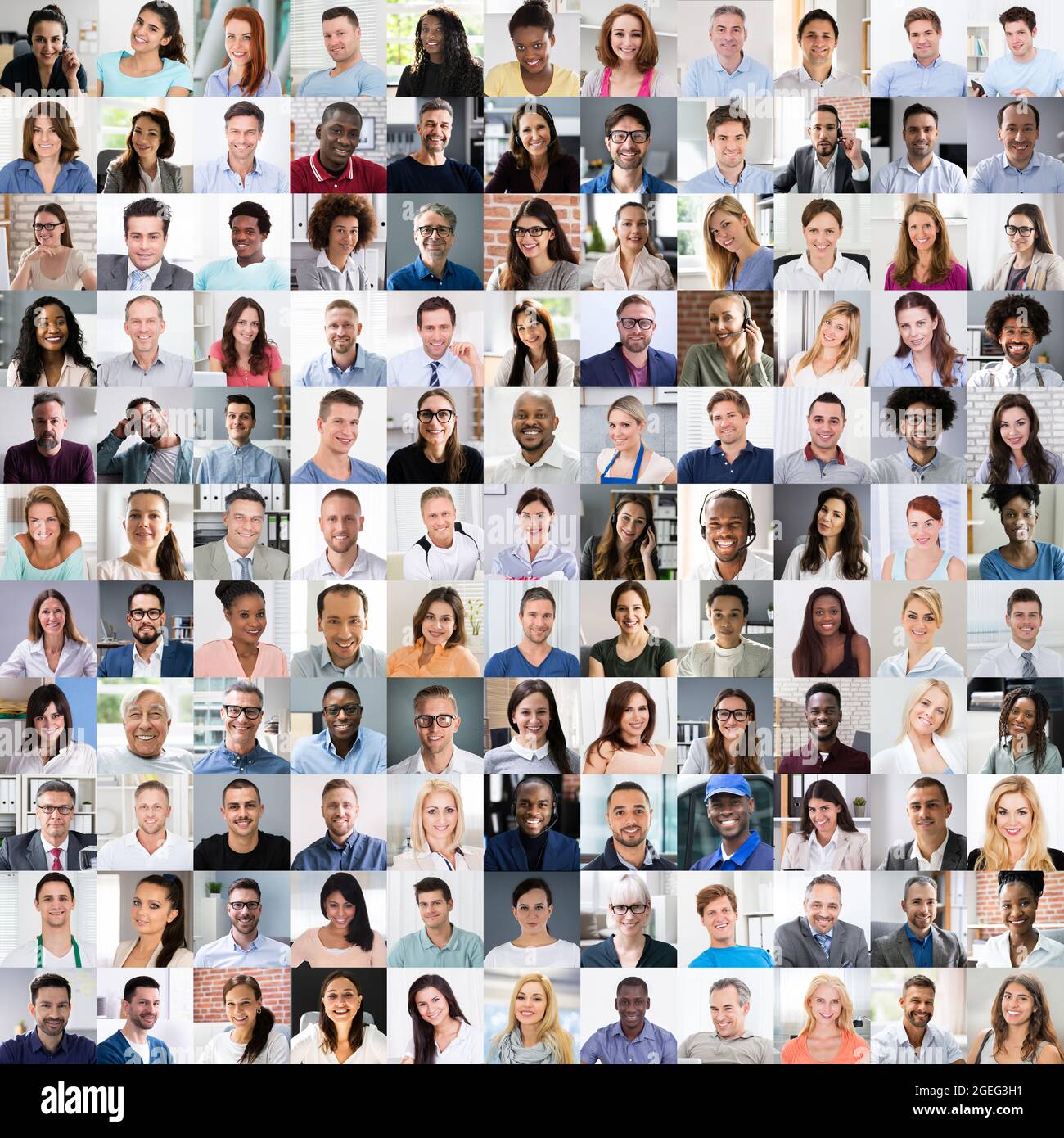 Diverse People Avatar Headshots. Person Face Portraits Stock Photo - Alamy