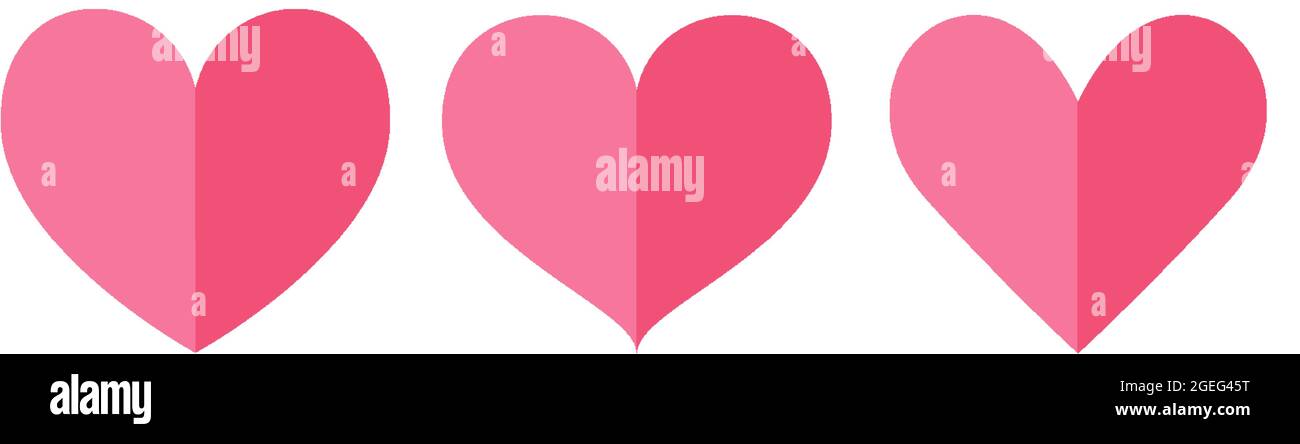 Set of different shapes of heart illustration Stock Vector Image & Art ...