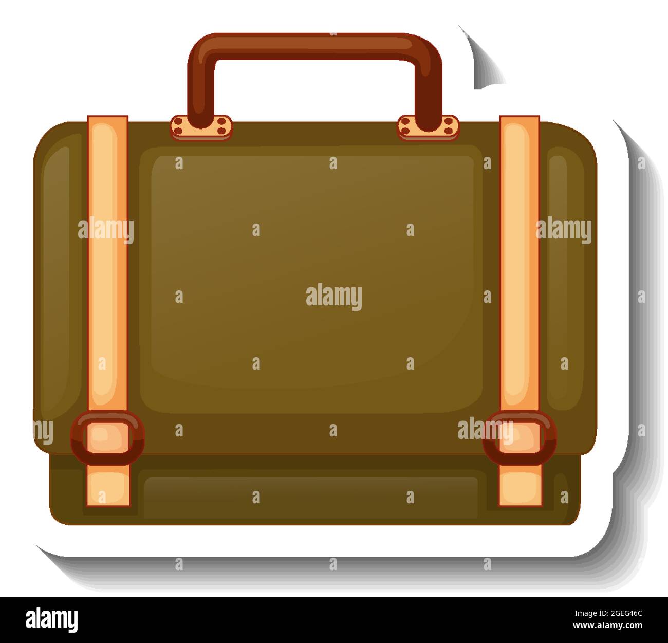 A sticker template with a unisex handbag isolated illustration Stock ...