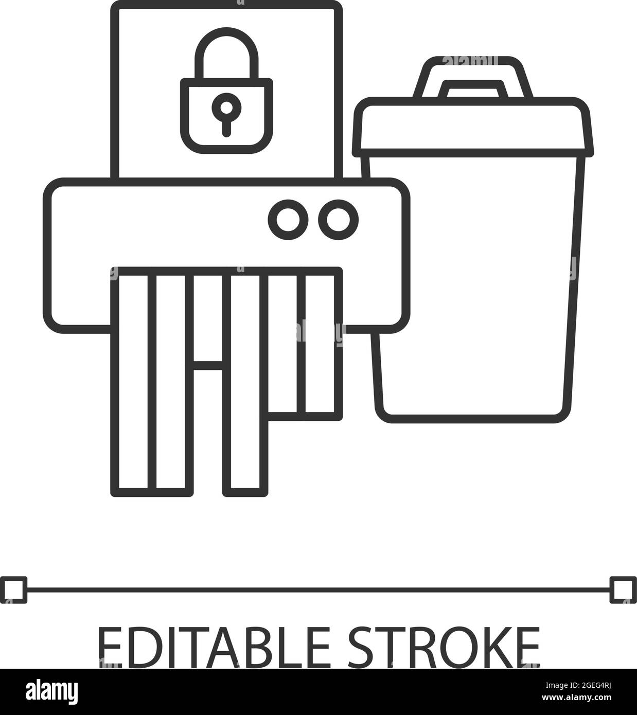 Sensitive information disposal linear icon Stock Vector Image & Art - Alamy