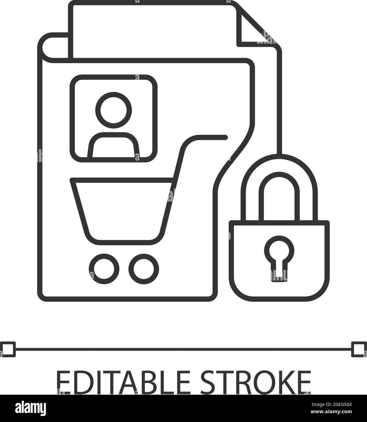 Consumer data privacy linear icon Stock Vector Image & Art - Alamy