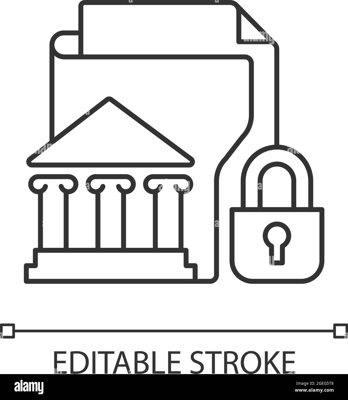 Classified information linear icon Stock Vector Image & Art - Alamy