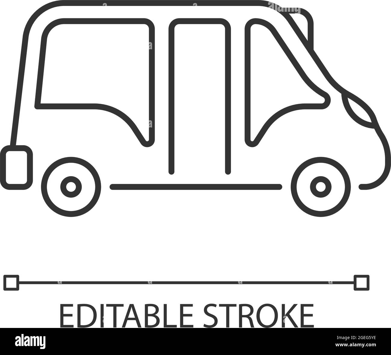 Minibus linear icon Stock Vector Image & Art - Alamy