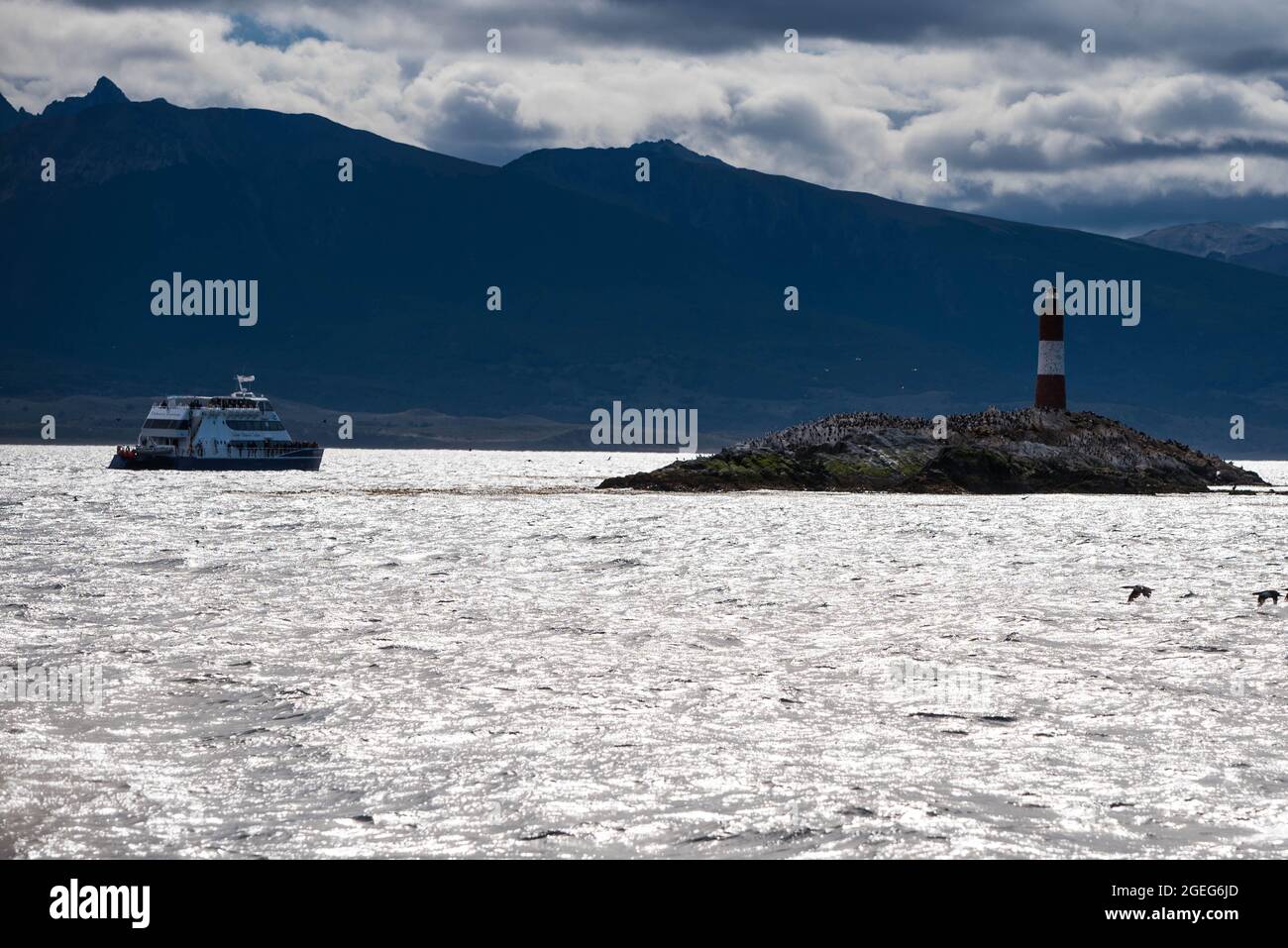 Bird Island in the Beagle Channel near the Ushuaia city. Ushuaia is the ...