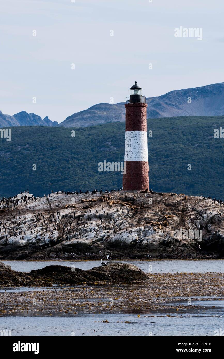 Bird Island in the Beagle Channel near the Ushuaia city. Ushuaia is the ...
