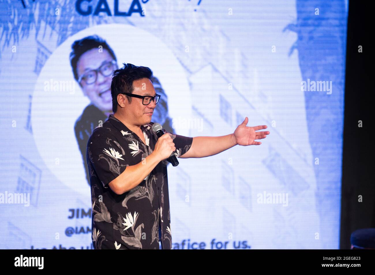 Los Angeles, United States. 19th Aug, 2021. Jimmy Shin performs at A ...