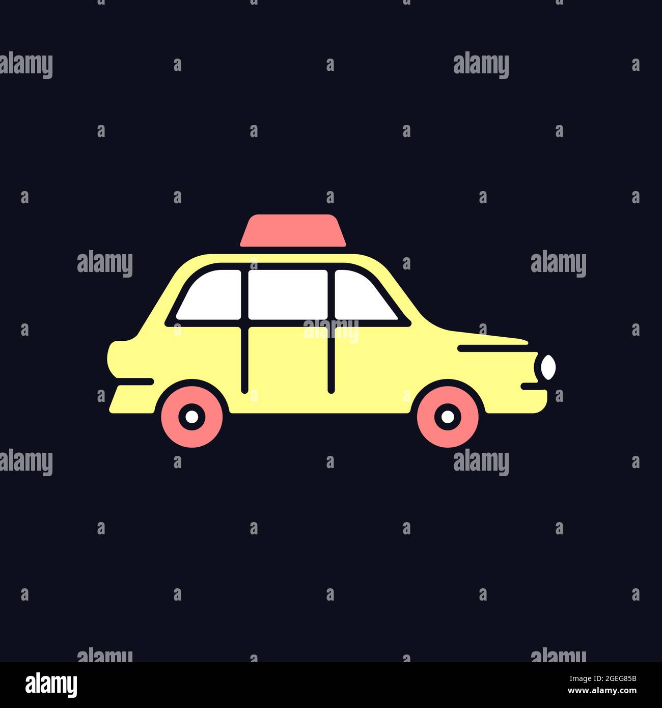 London cab RGB color icon for dark theme Stock Vector Image & Art - Alamy