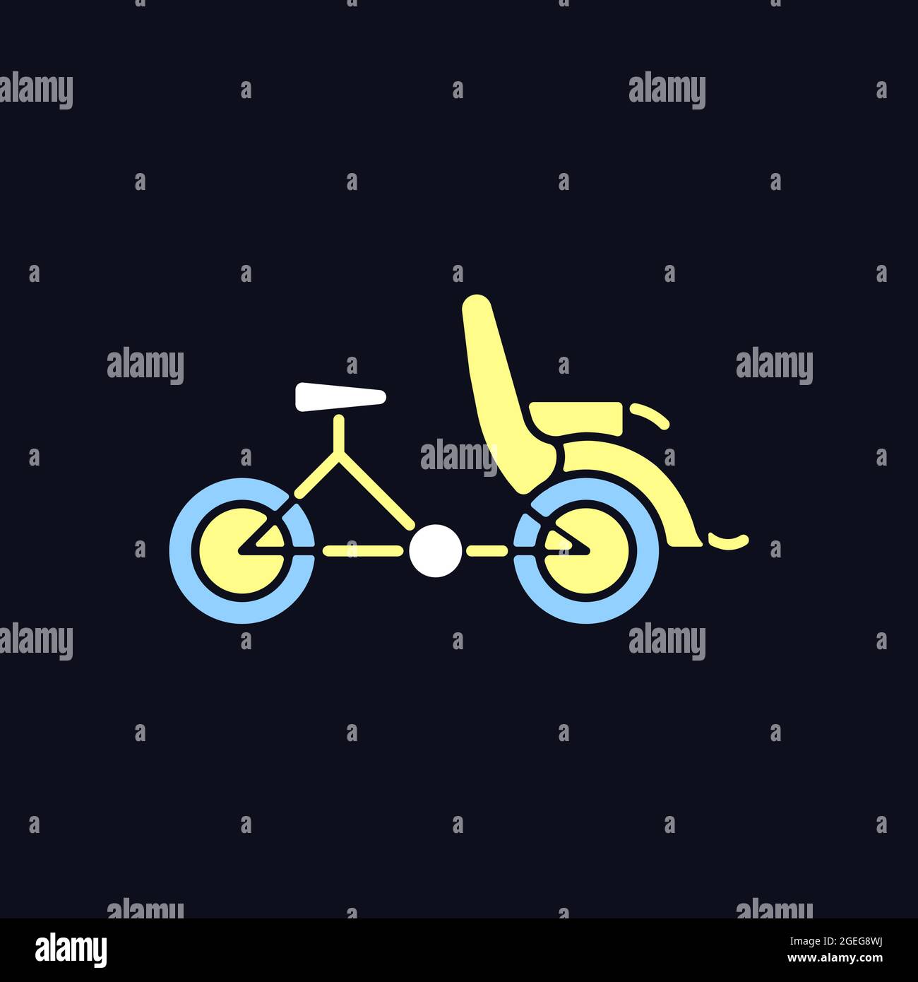Cyclo taxi RGB color icon for dark theme Stock Vector Image & Art - Alamy