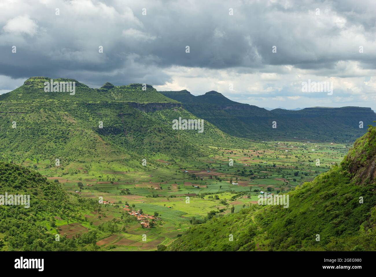 View of Sahyadri mountains from Dhodap fort, Nashik, Maharashtra, India ...
