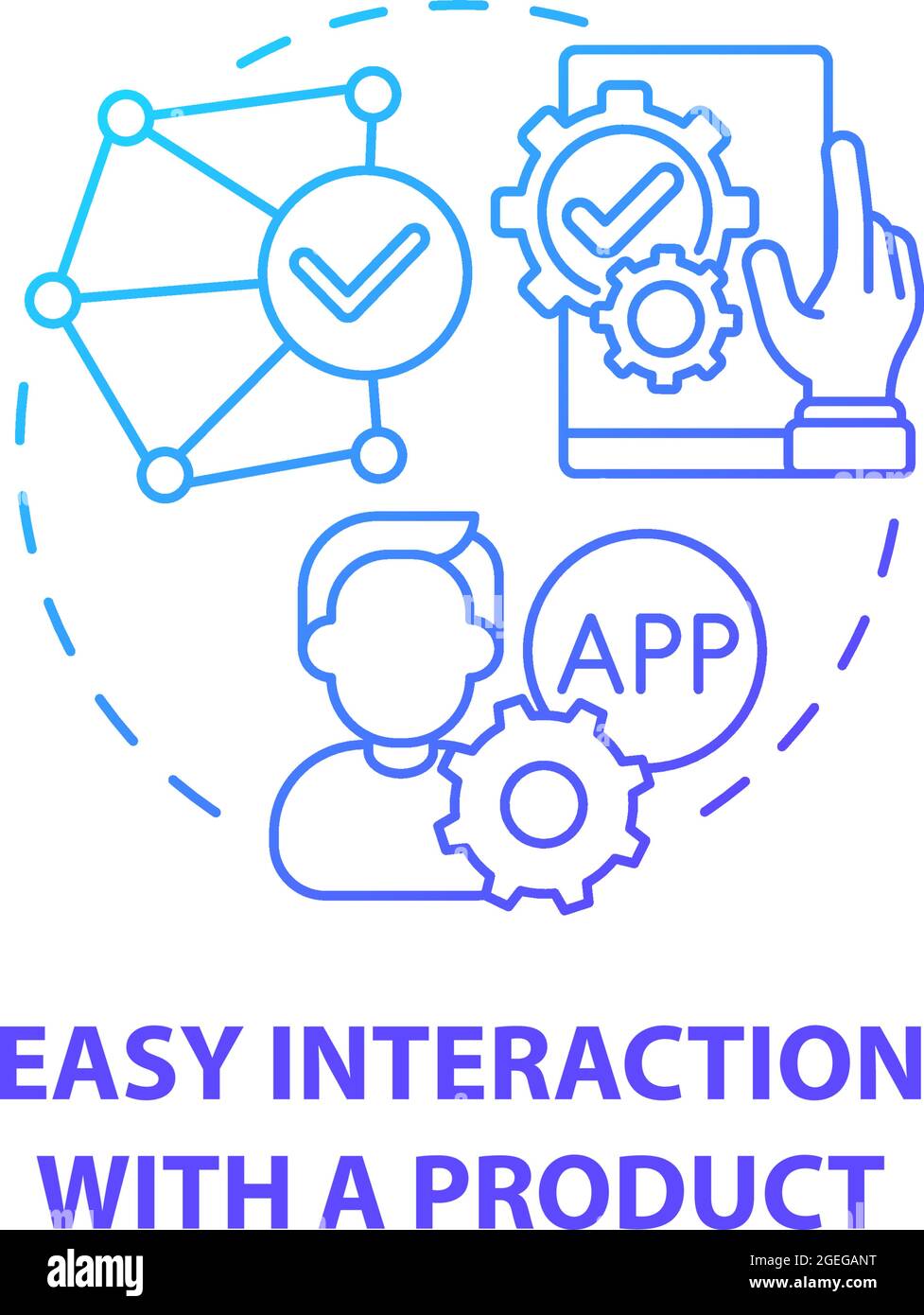 Easy interaction with product concept icon Stock Vector Image & Art - Alamy