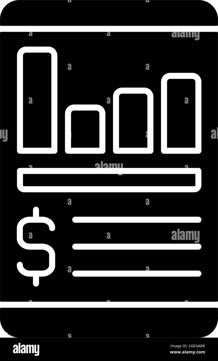 Expense tracker app black glyph icon Stock Vector Image & Art - Alamy