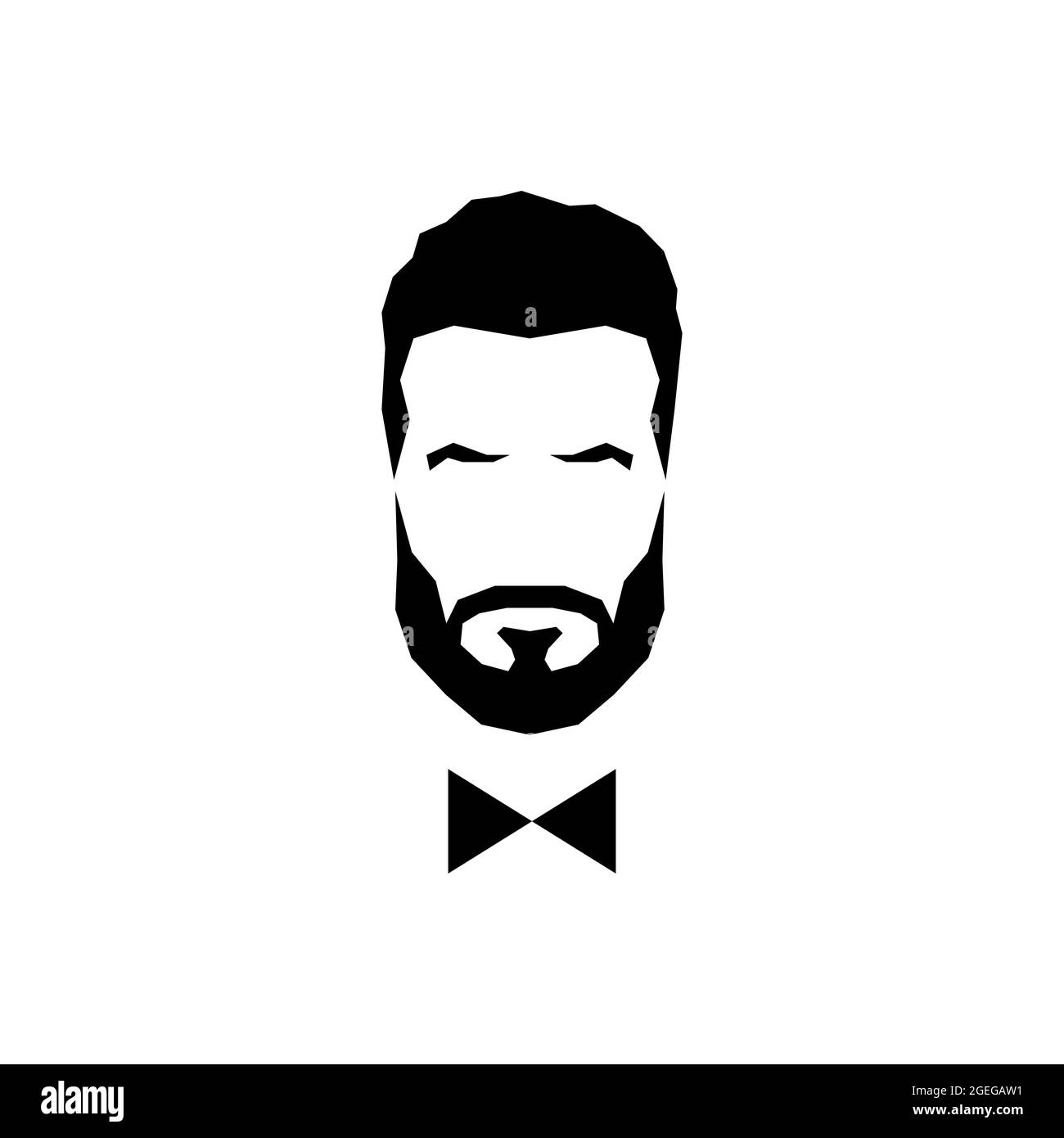 Gentleman avatar with bow tie. Vector illustration Stock Vector Image ...