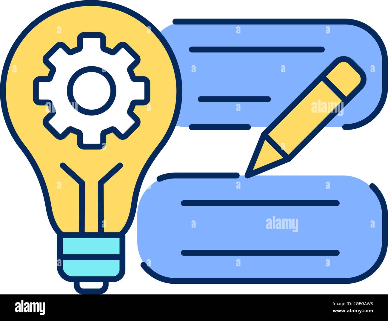 Brainstorming plan icon outline Cut Out Stock Images & Pictures - Alamy