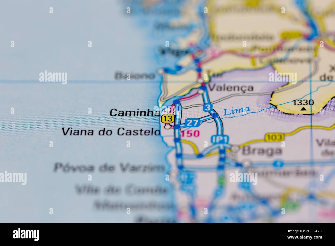 Map of caminha portugal hi-res stock photography and images - Alamy