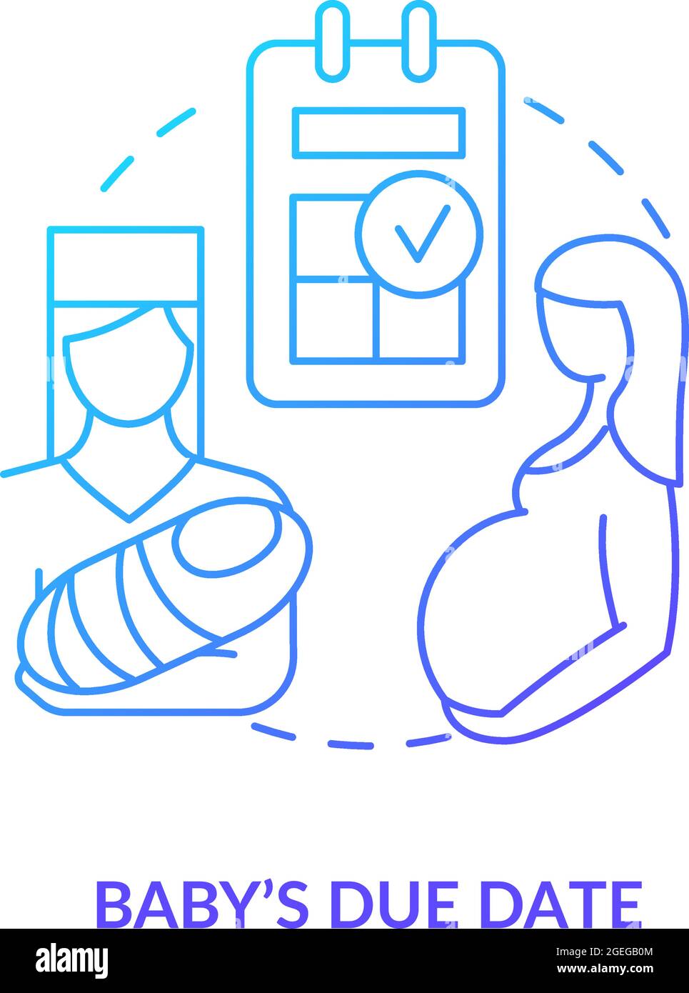 Baby due date calendar Stock Vector Images - Alamy