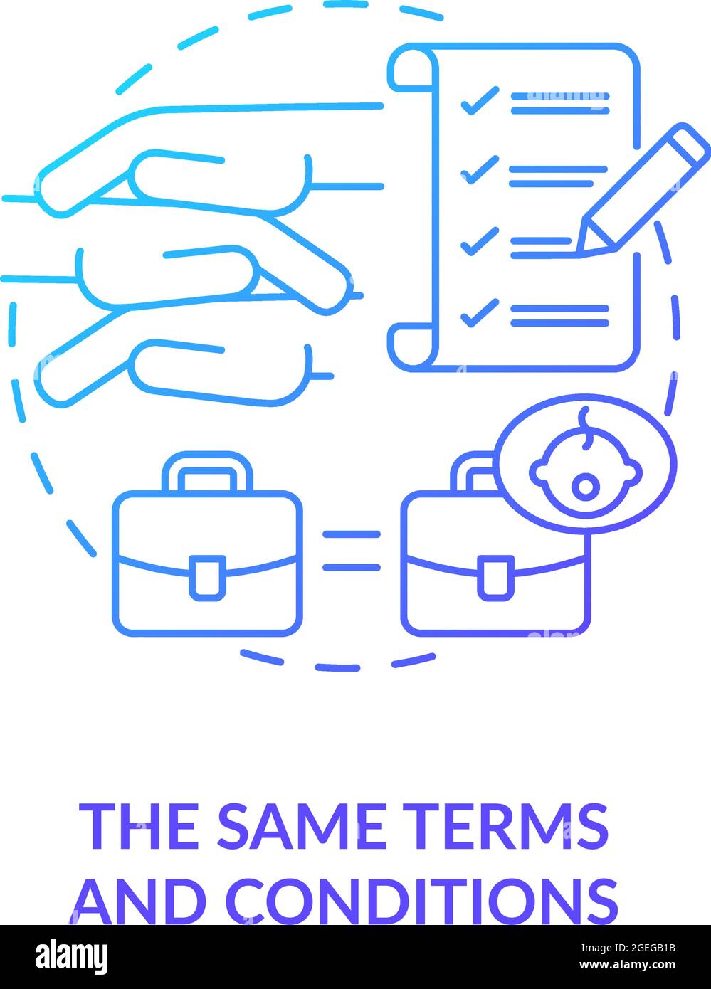 Same terms and conditions blue gradient icon Stock Vector Image & Art ...