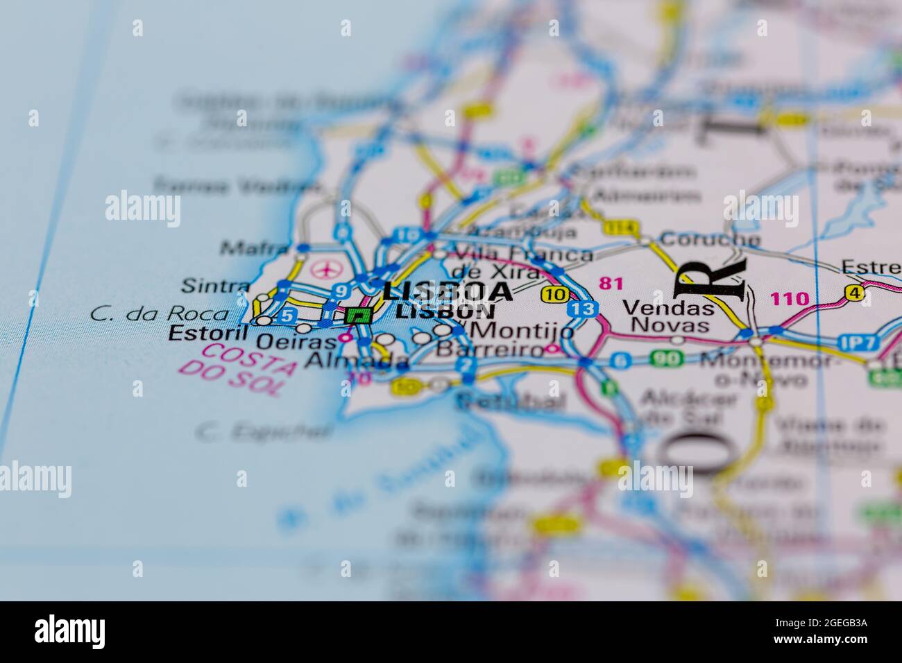 Map of lisboa hi-res stock photography and images - Alamy