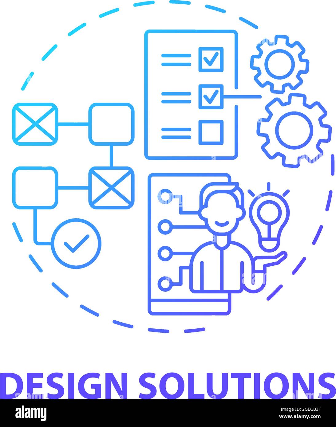 Design solutions concept icon Stock Vector Image & Art - Alamy