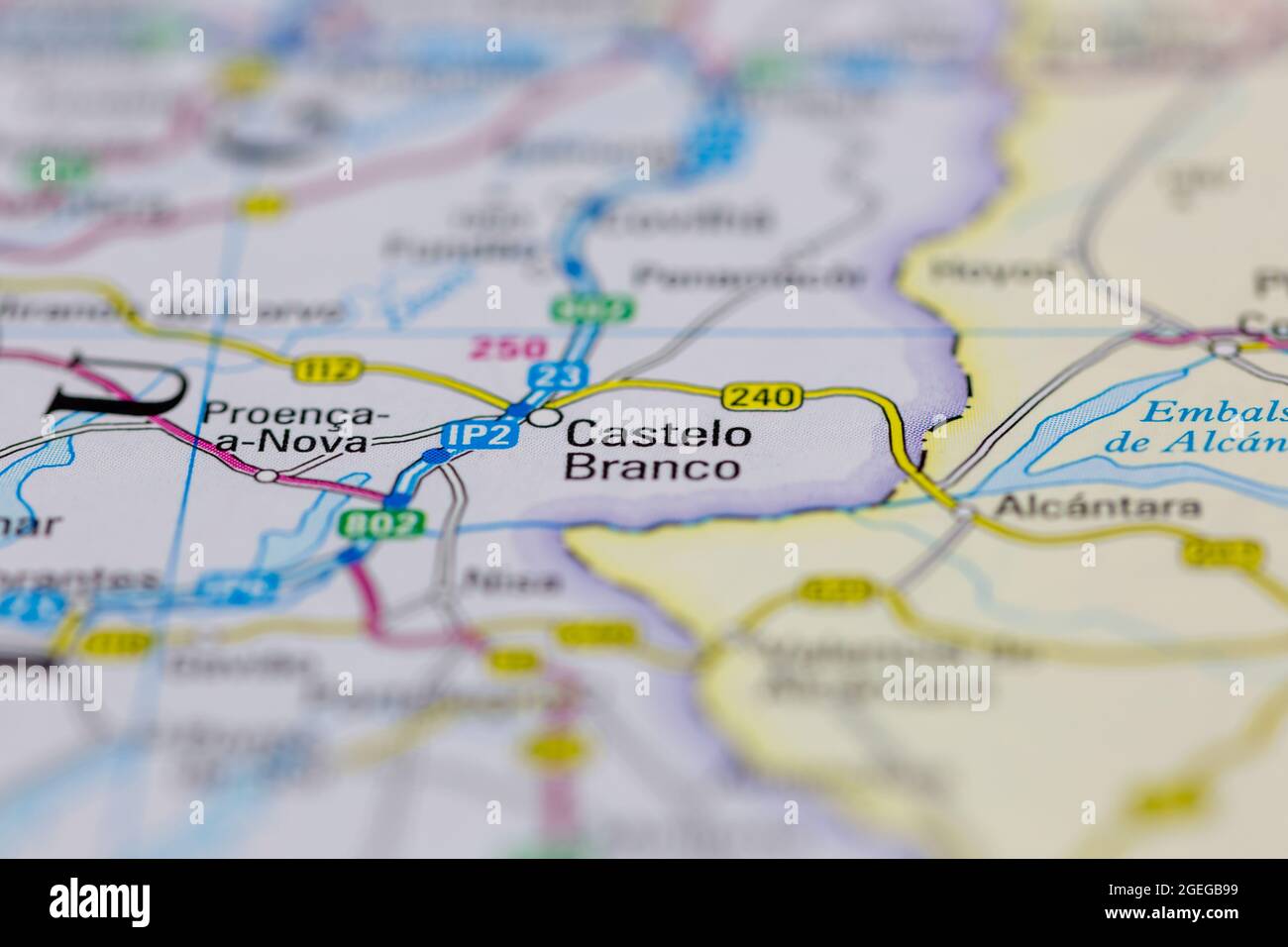 Castelo branco on a map hi-res stock photography and images - Alamy