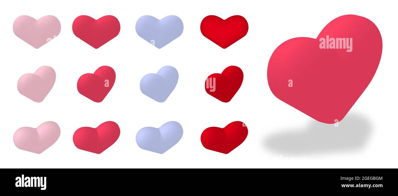 set of hearts different color. Love, mutual feelings. Valentine Day ...