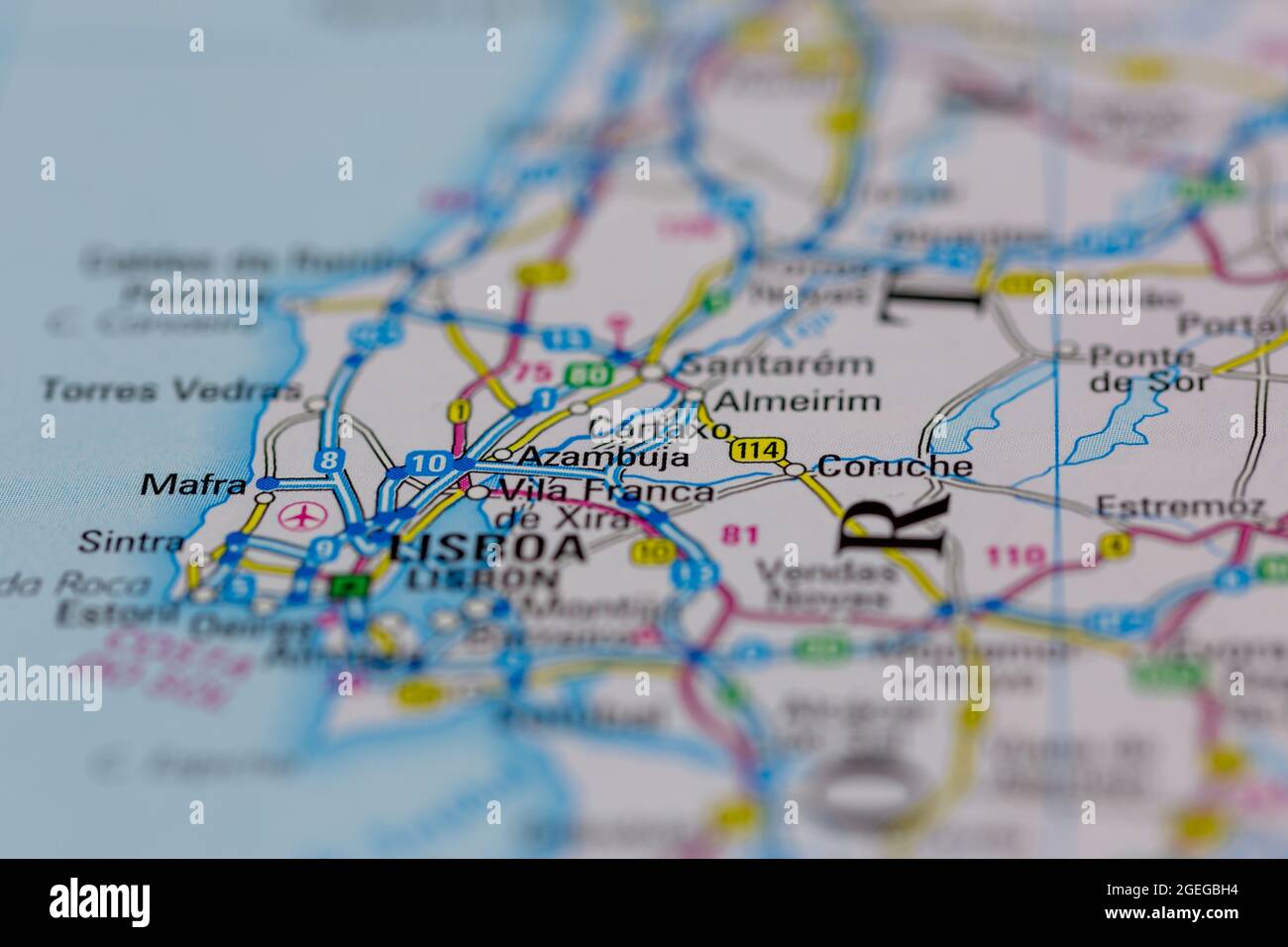 Map of azambuja portugal hi-res stock photography and images - Alamy