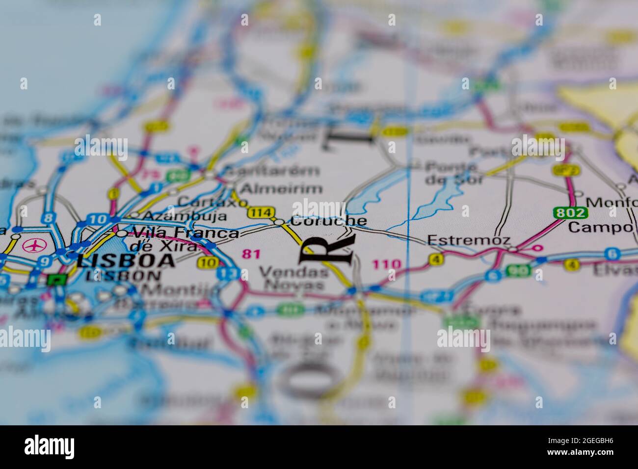 Map of coruche portugal hi-res stock photography and images - Alamy