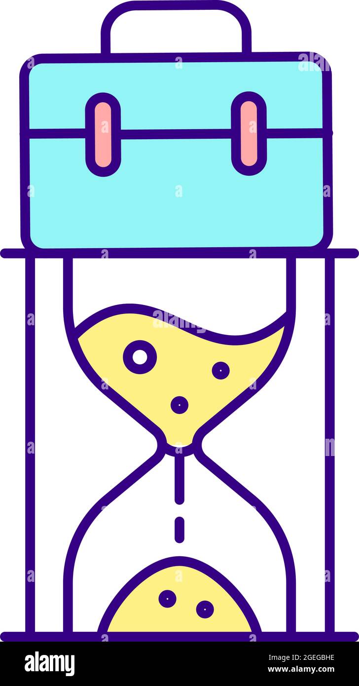 Working hours RGB color icon Stock Vector Image & Art - Alamy