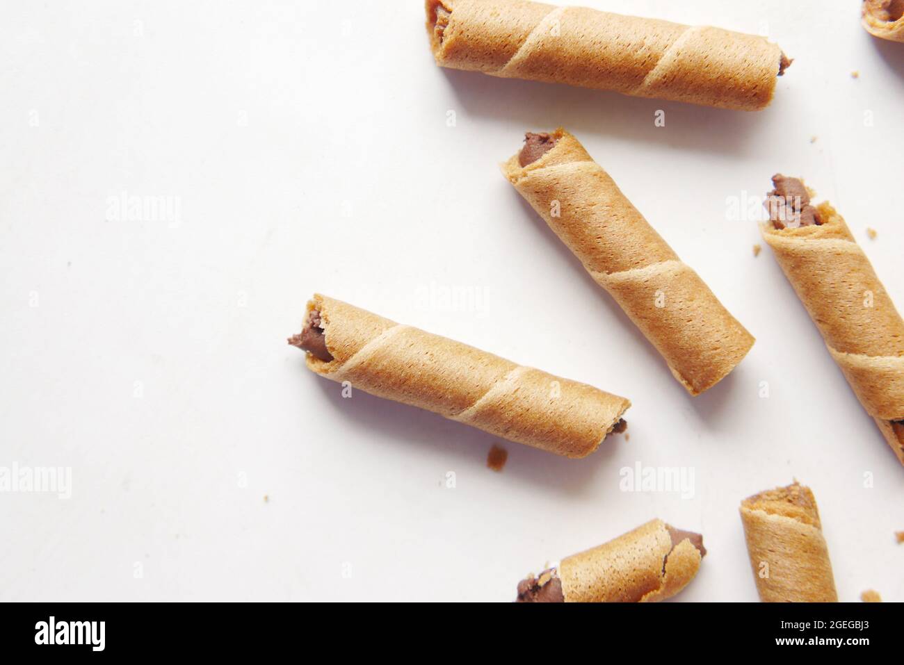 detail short of wafer roll chocolate Stock Photo - Alamy
