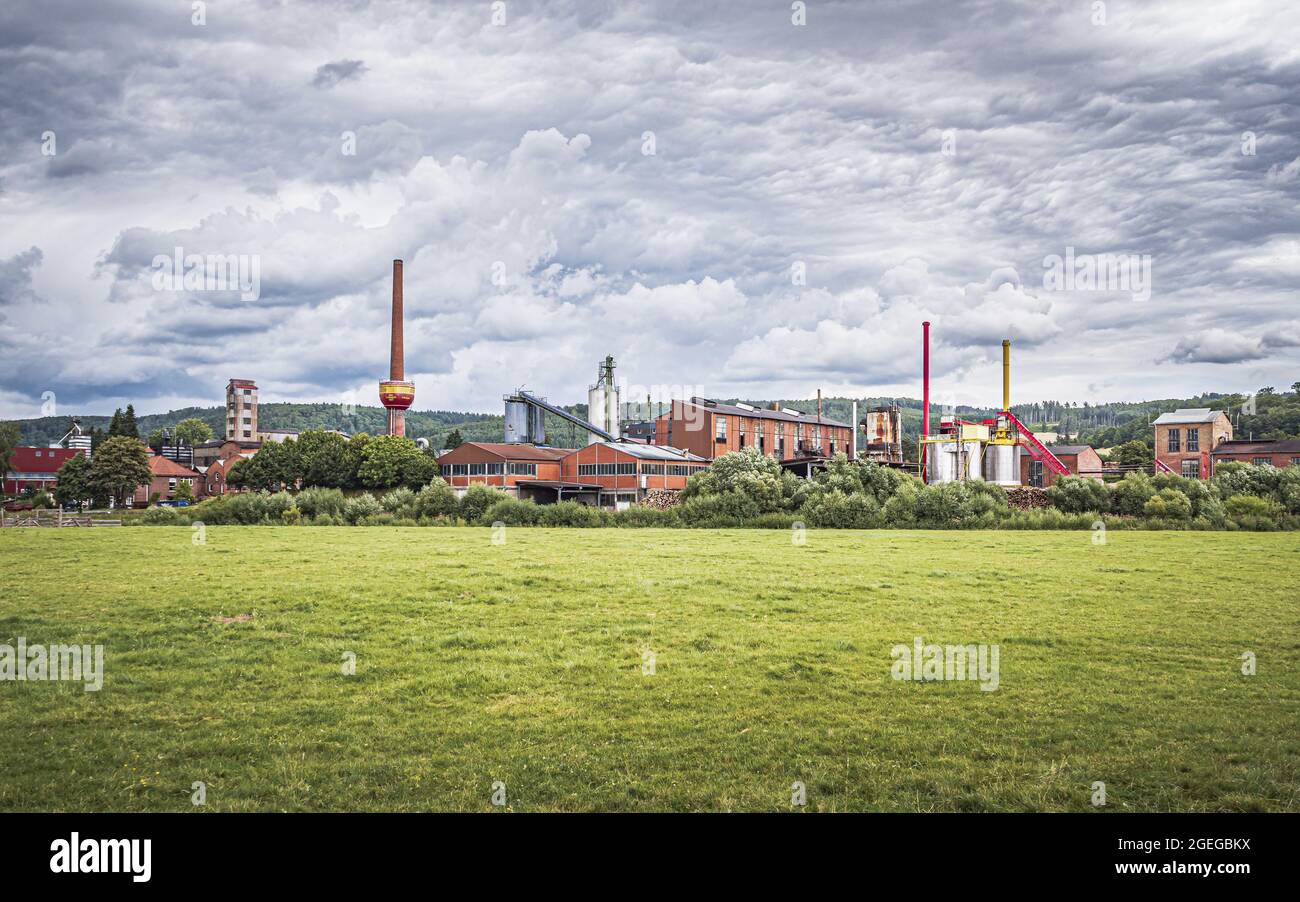 Grill coal factory in Bodenfelde Stock Photo - Alamy