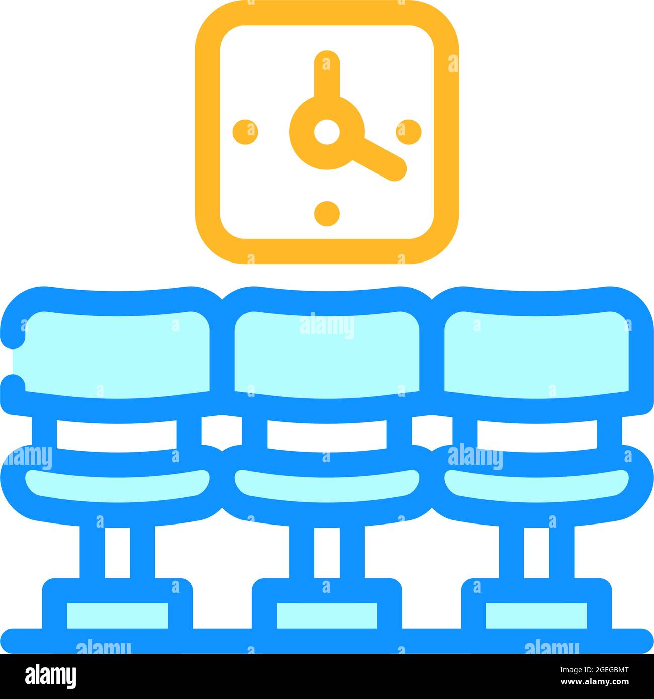 waiting room clock color icon vector illustration Stock Vector Image ...