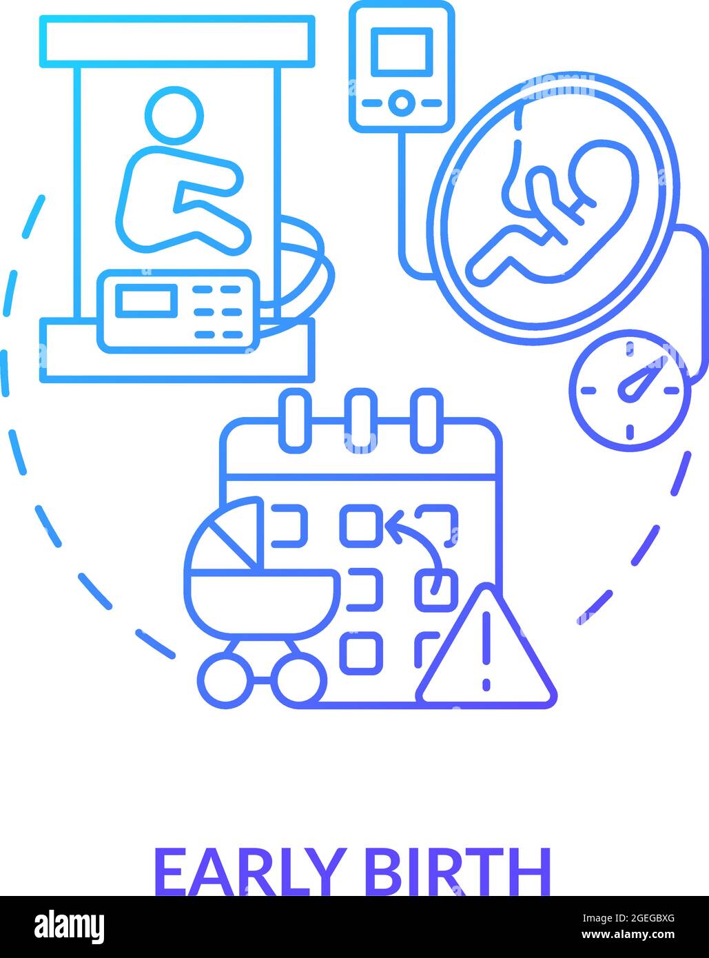 Labor birth illustration Cut Out Stock Images & Pictures - Alamy