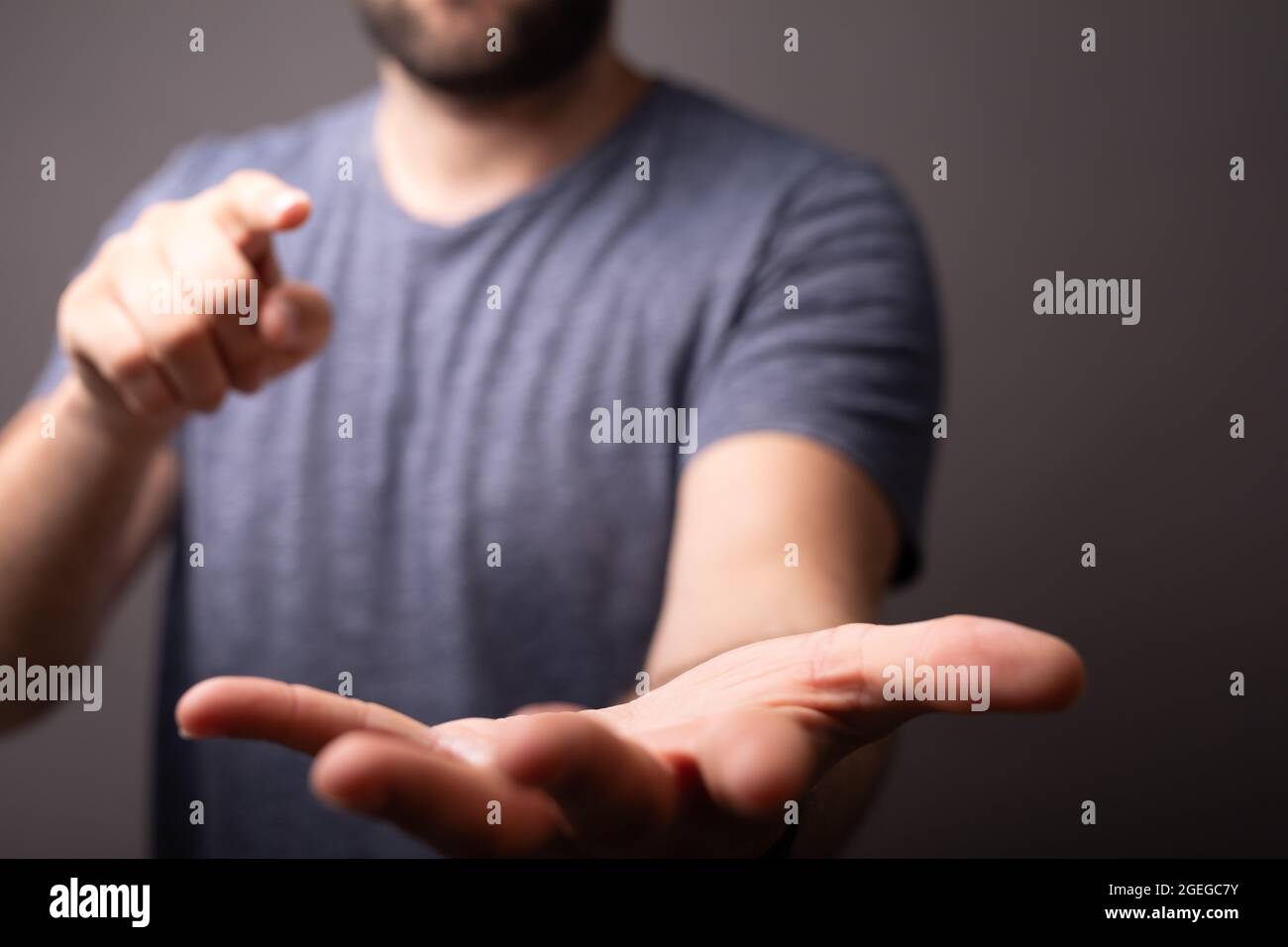 Male's hand pointing to the other outstretched hand - perfect for your ...