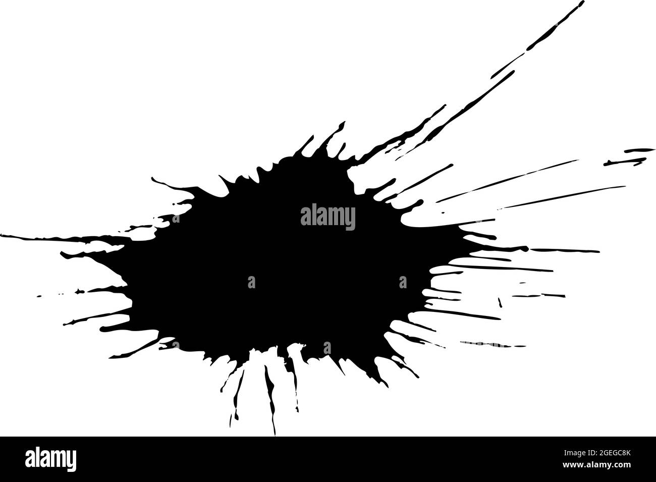 Black Ink watercolor drop on white background Stock Vector Image & Art ...