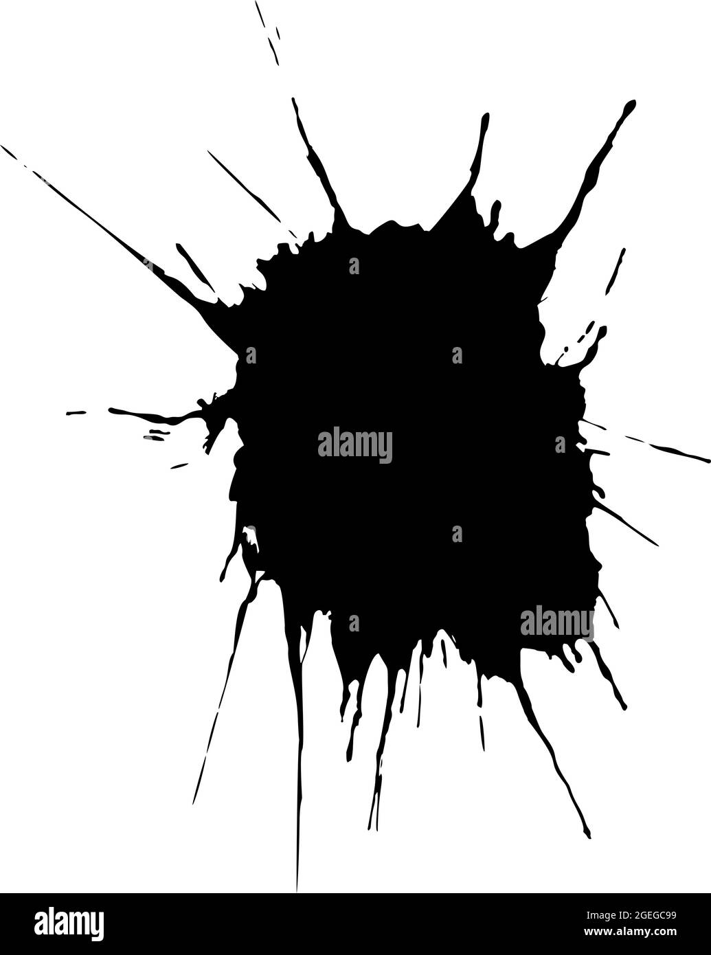 Black Ink watercolor drop on white background Stock Vector Image & Art ...