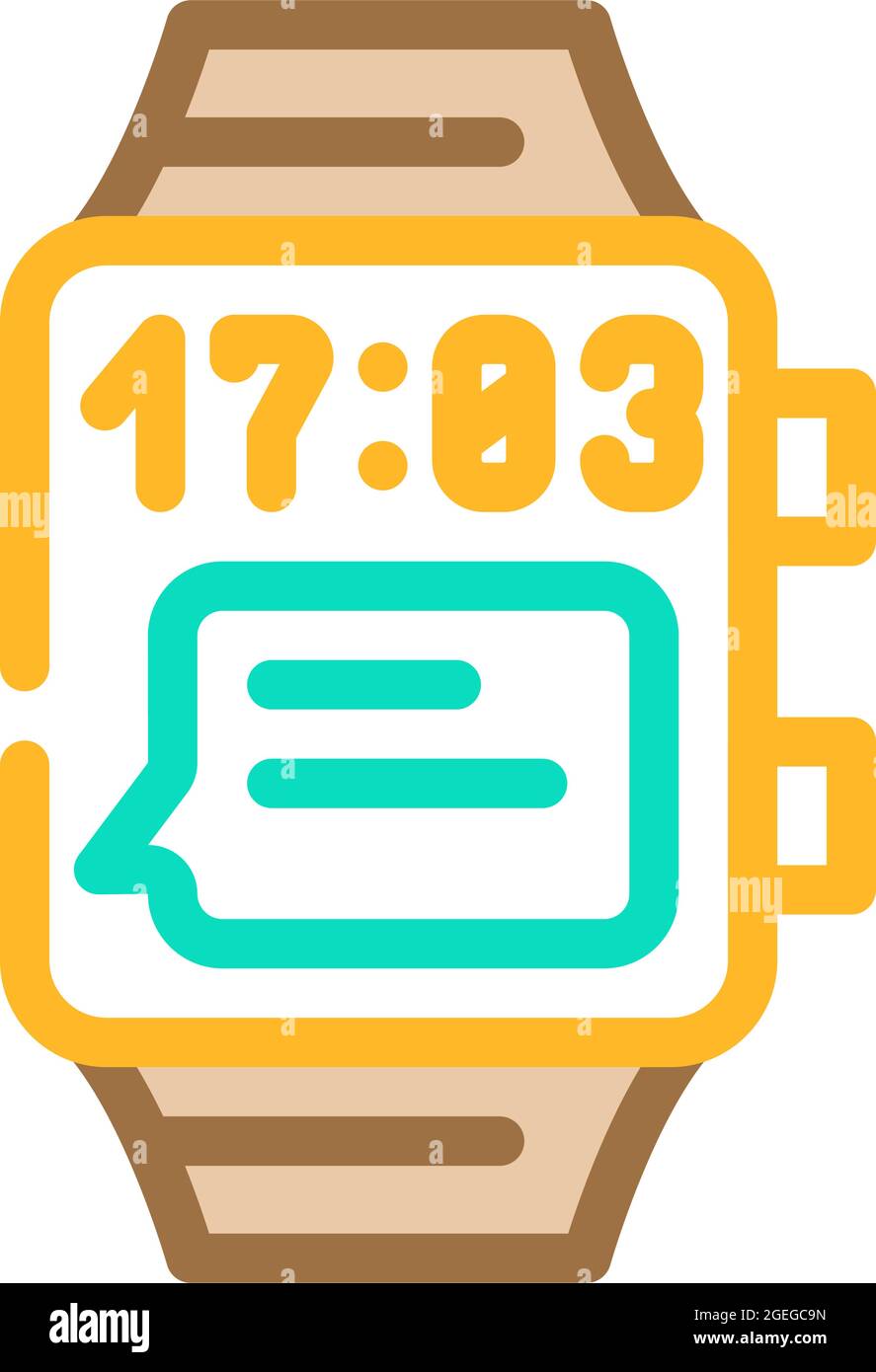 digital watch color icon vector illustration Stock Vector Image & Art ...