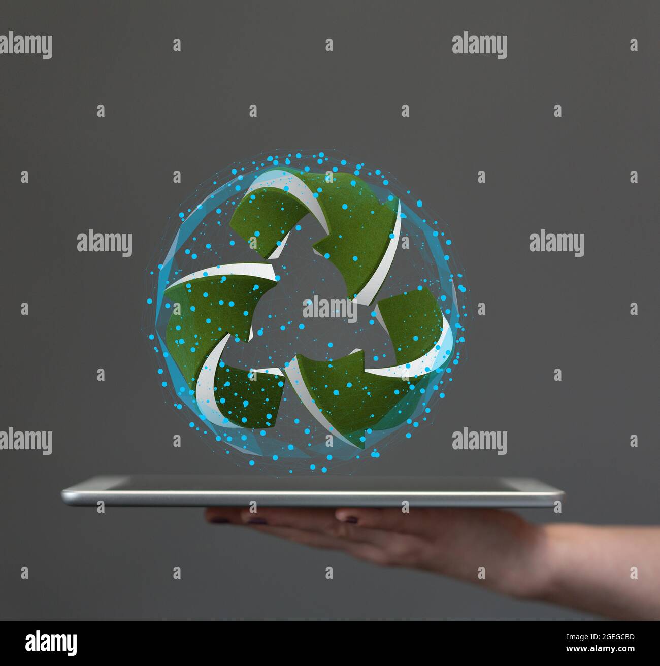 3D rendering illustration of an eco concept of recycling-ecology Stock ...