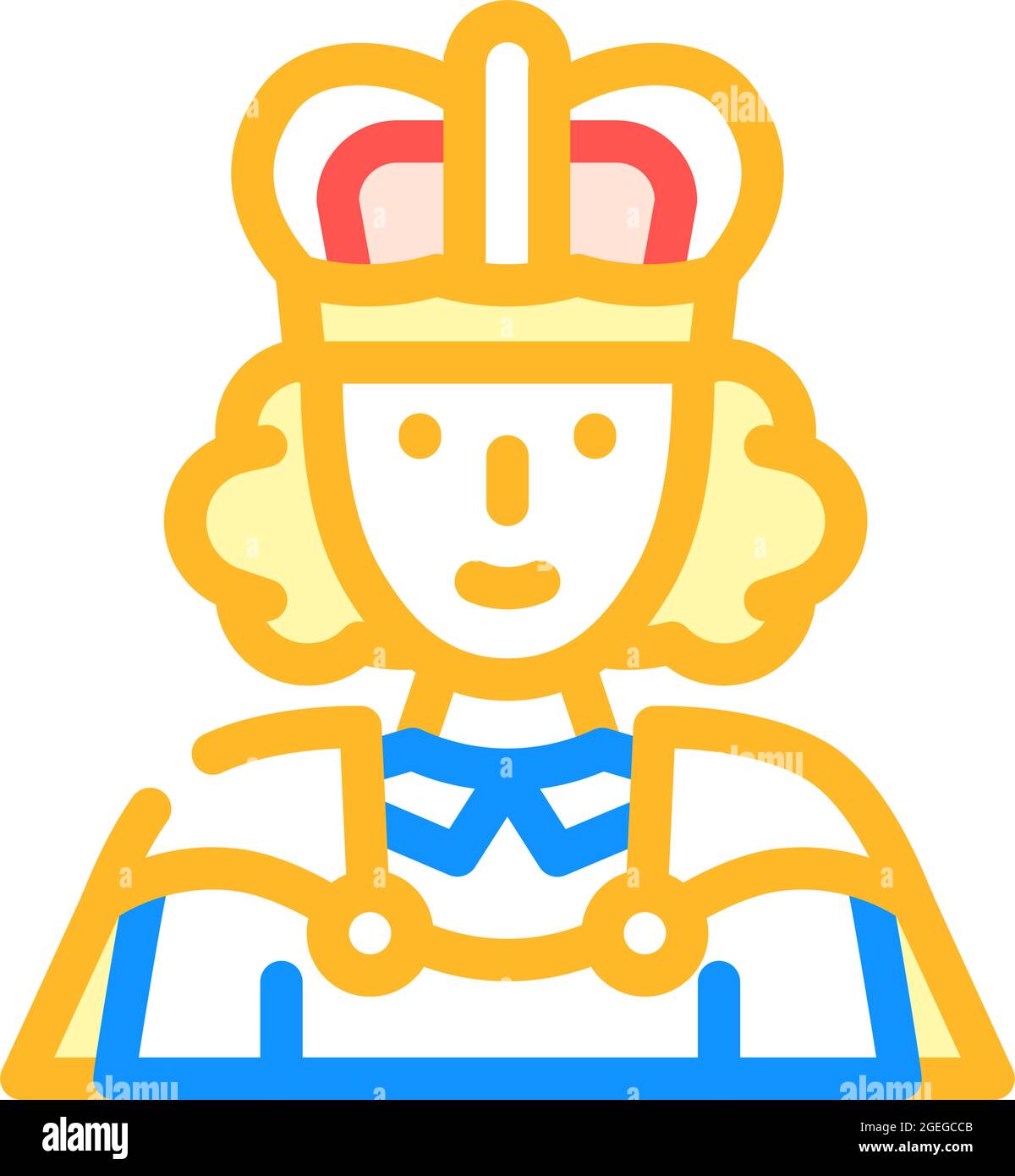 queen fairy tale color icon vector illustration Stock Vector Image ...