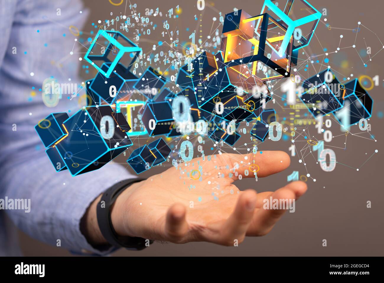 An Illustration of Augmented Analytics Data cloud storage network Stock ...