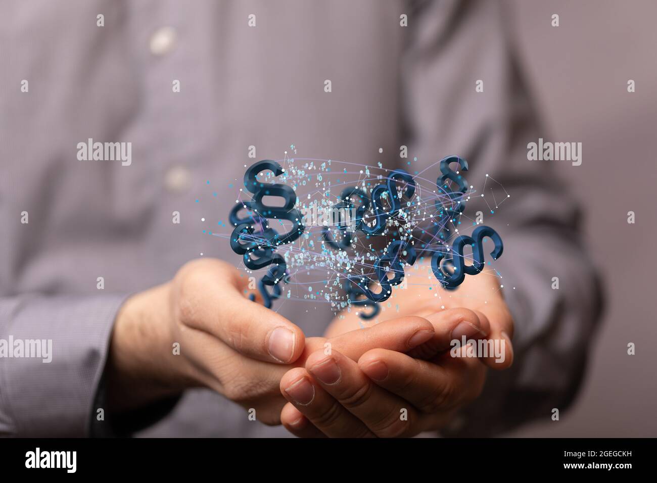 3D rendering digital paragraph law symbol Stock Photo - Alamy