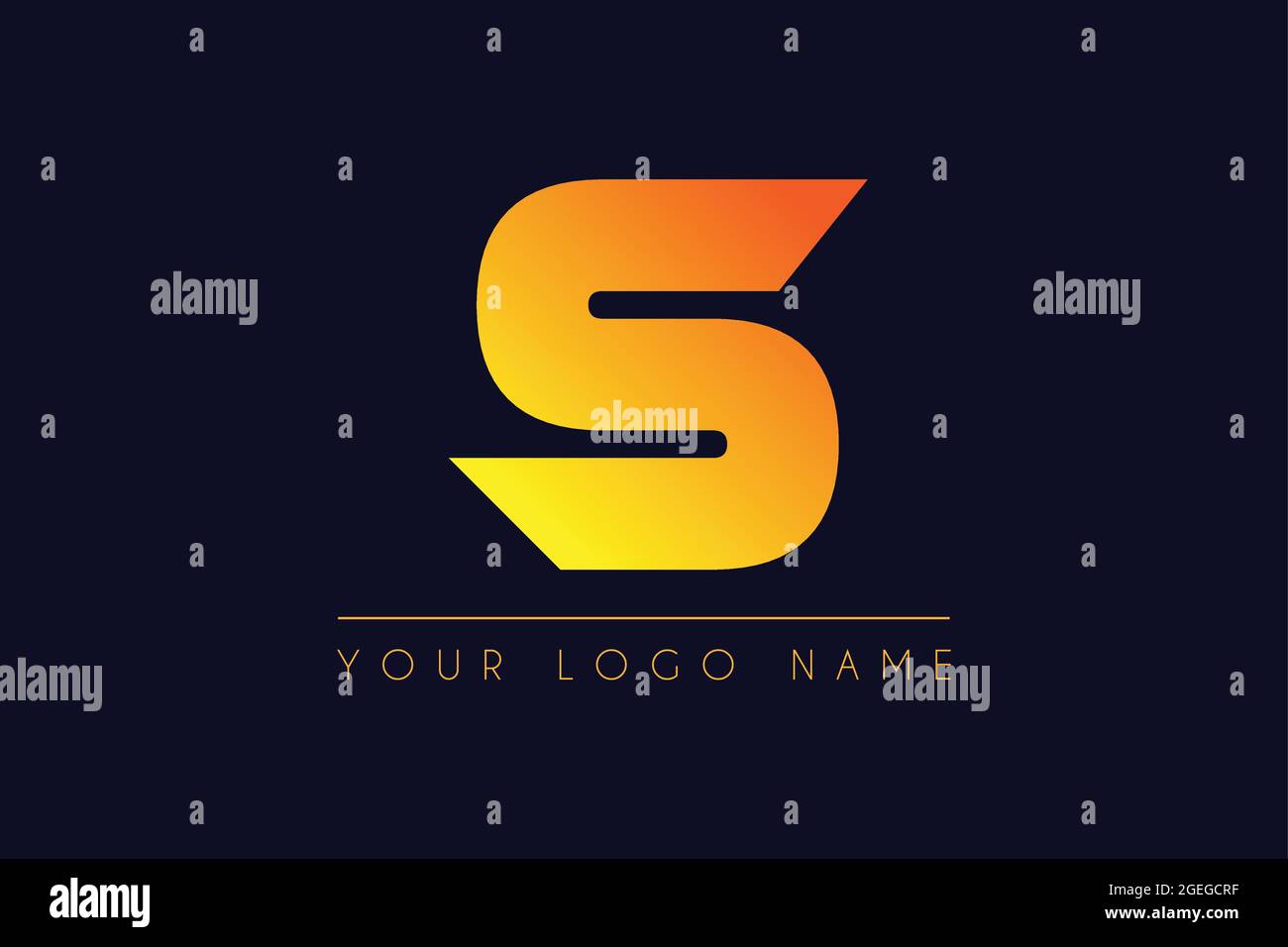 Initial Letter S Font with Gradient Color icon logo design illustration ...