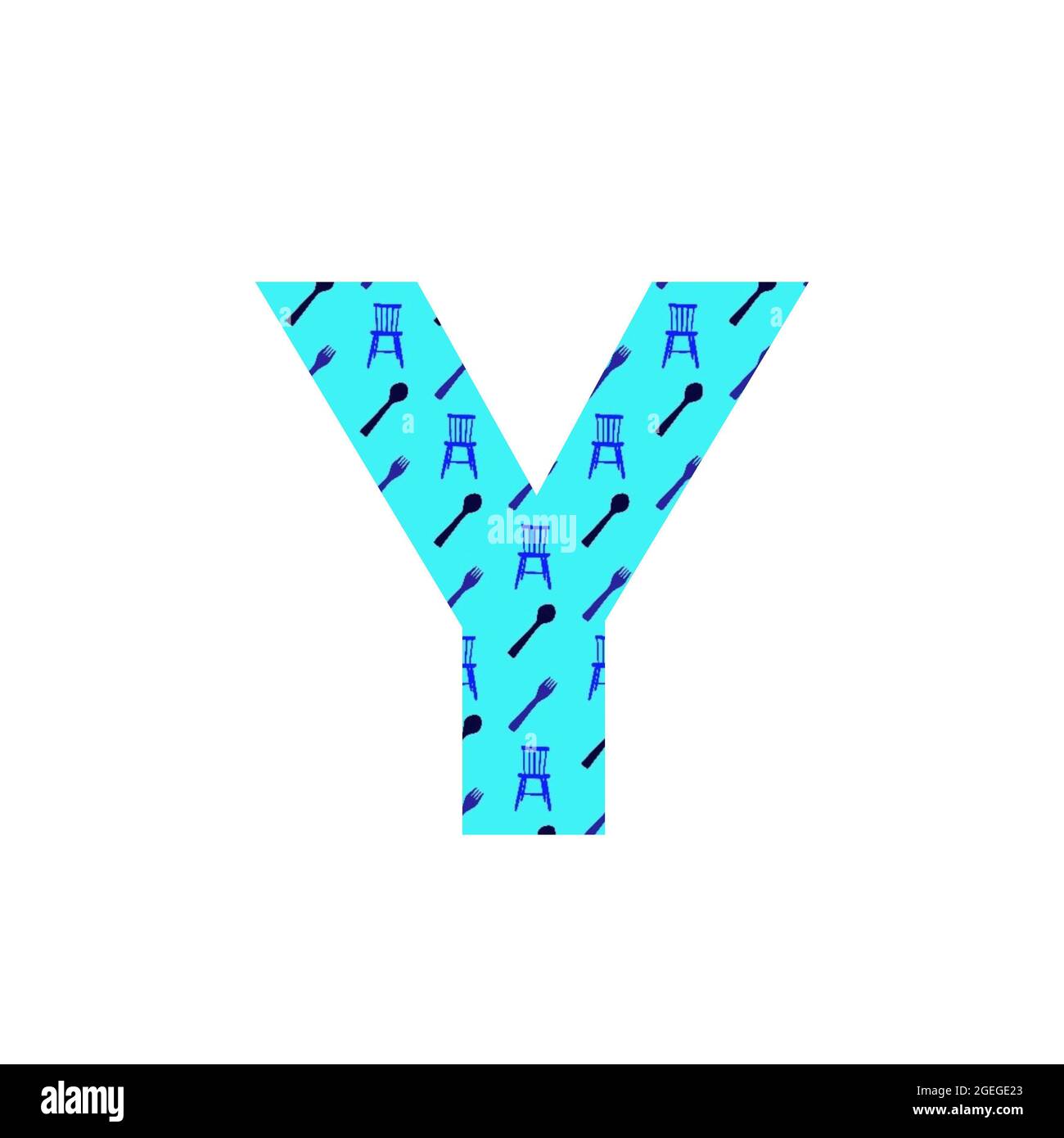 Blue y letter hi-res stock photography and images - Alamy