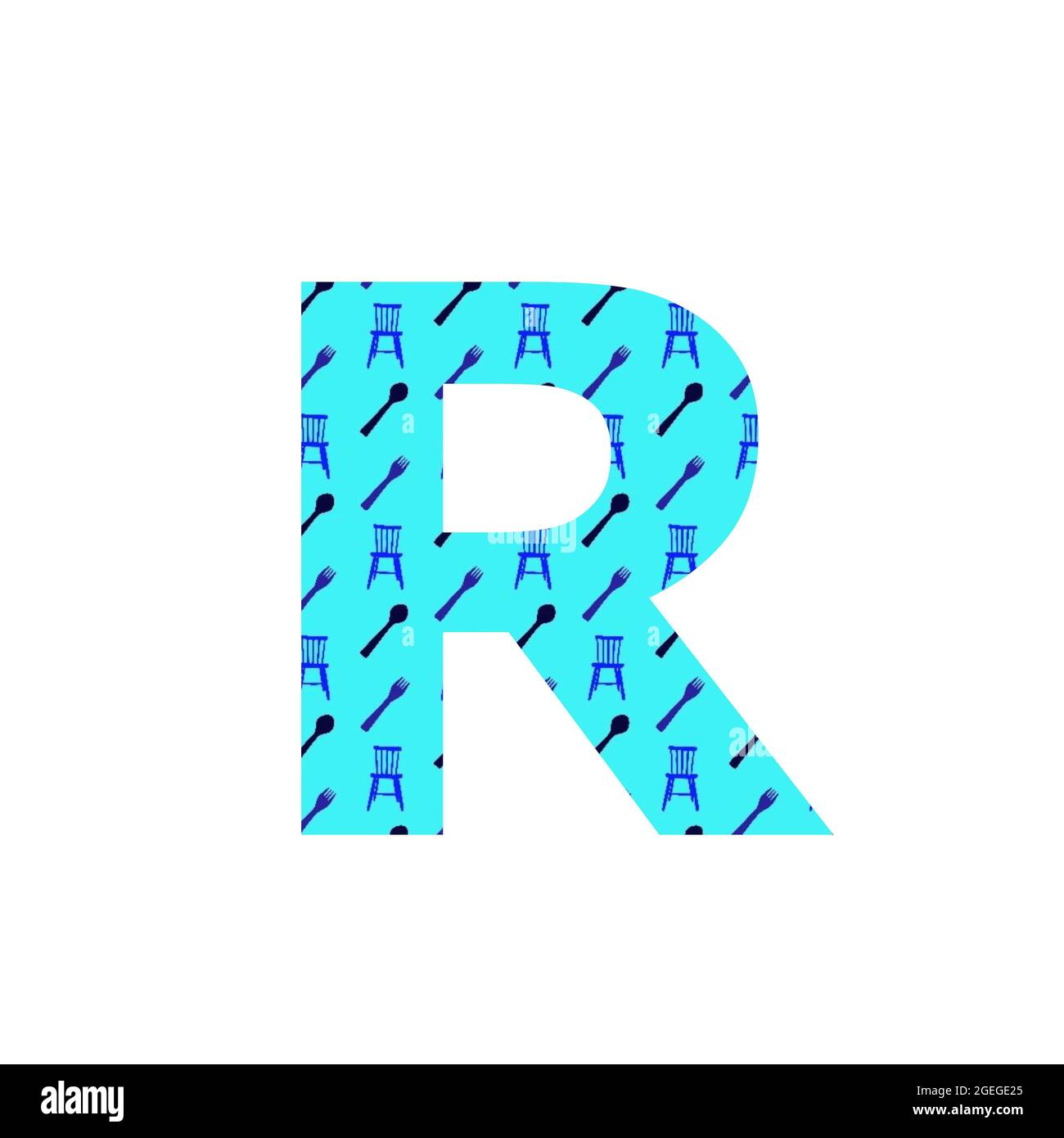 Letter r fork logo Cut Out Stock Images & Pictures - Alamy