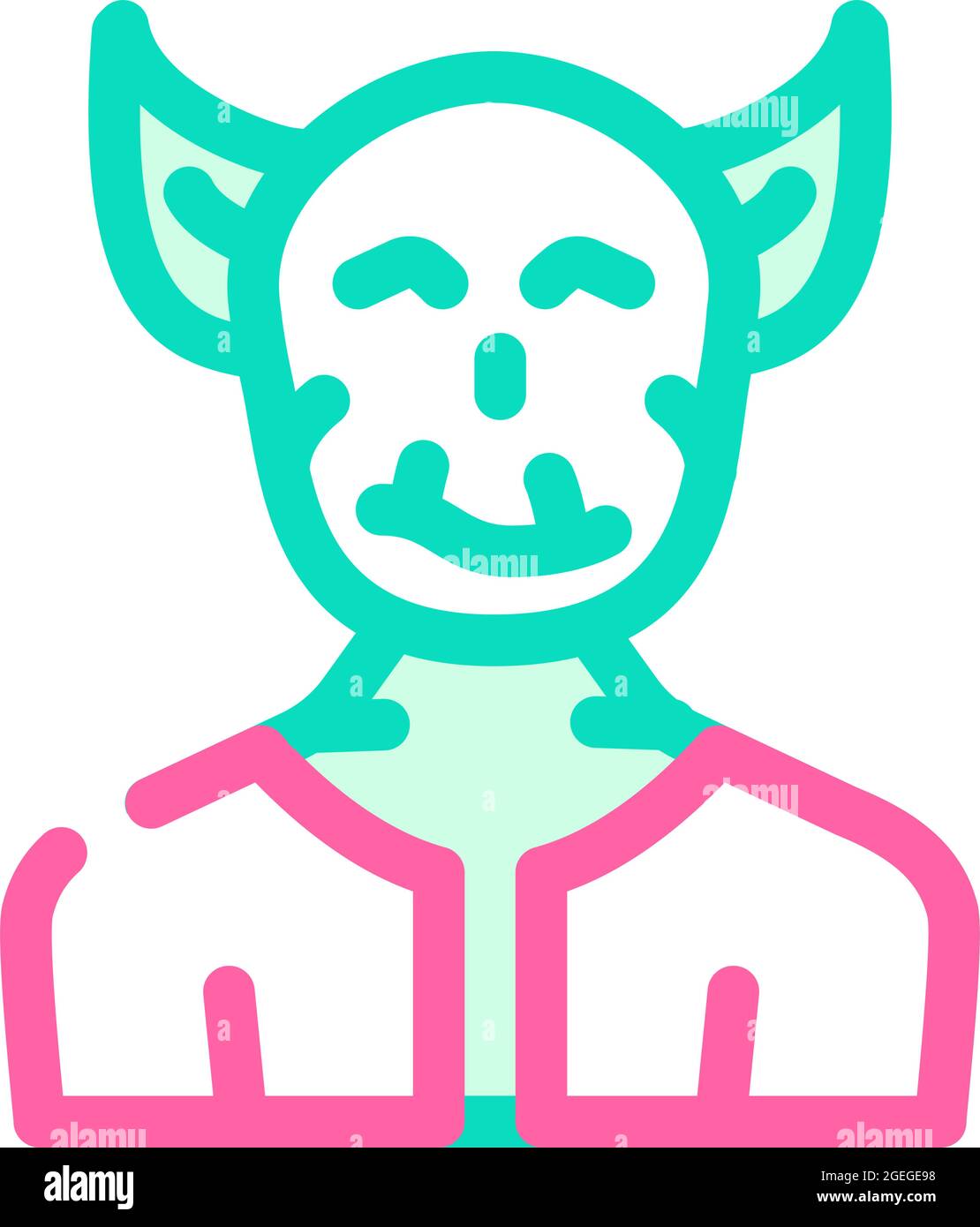 troll fantasy character color icon vector illustration Stock Vector ...