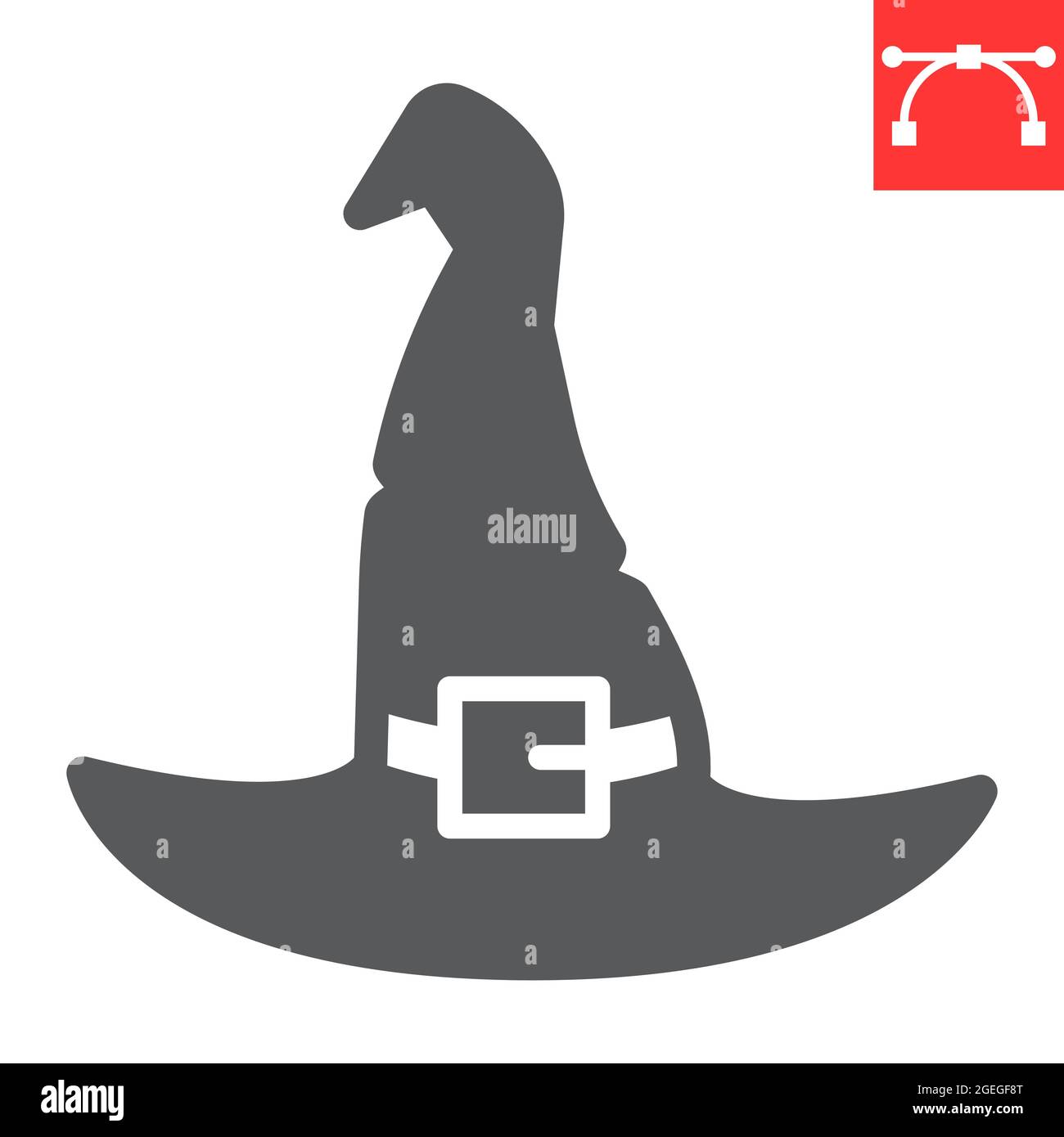 Witch hat glyph icon, holiday and halloween, wizard hat vector icon ...